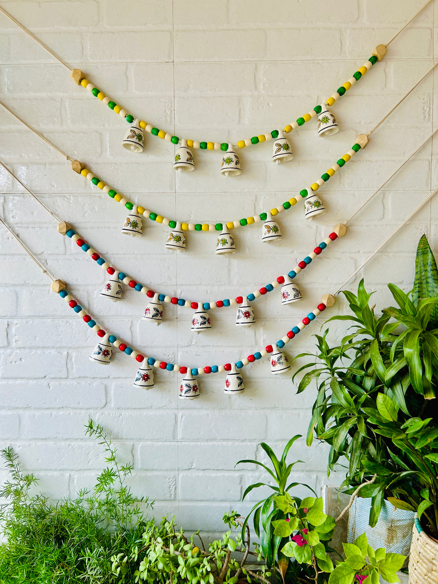 KHANAK | Ceramic bells bunting - GULMOHAR – VioletVibes